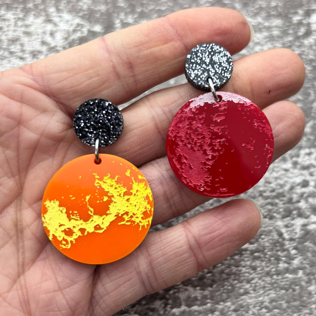 Venus and Mars Asymmetrical Earrings – Oh Pluto